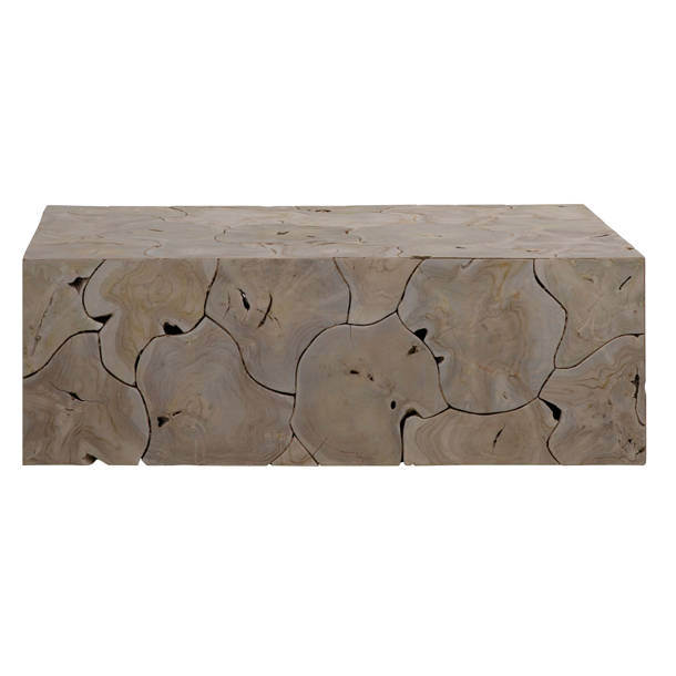 Dovetail Furniture Briar 47-Inch Rectangular Teak Root Block Style Coffee Table | Perigold